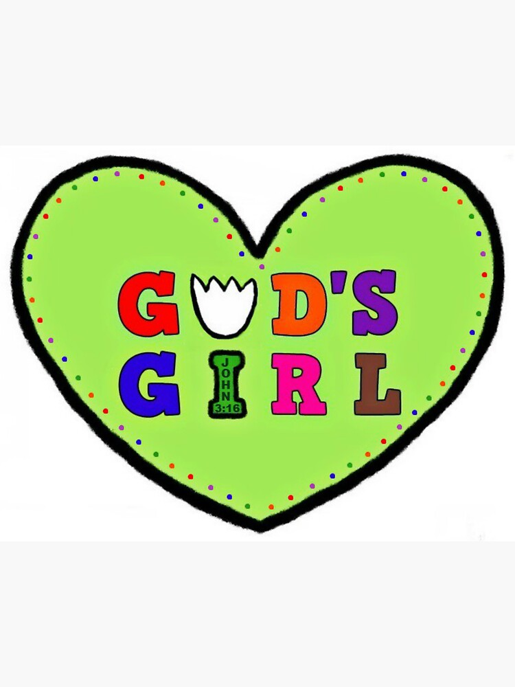 "God's Girl " Sticker for Sale by GodsGirlDesigns | Redbubble