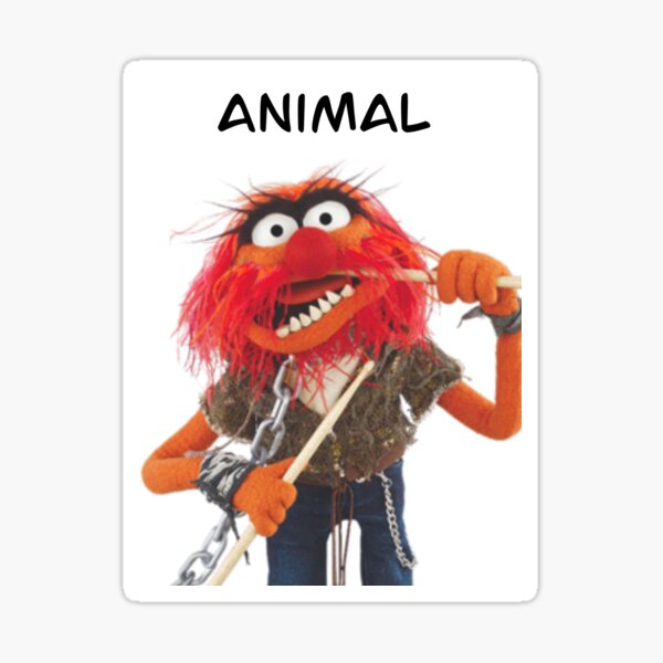"Animal Muppet" Sticker for Sale by nickclarkeart | Redbubble
