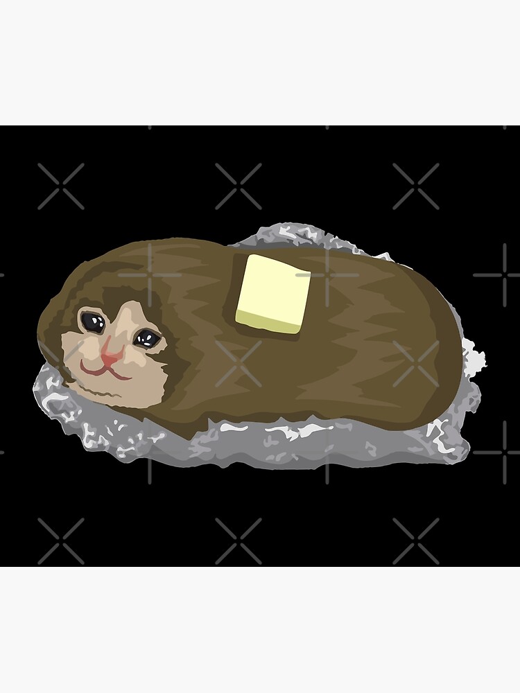 "Crying Potato Cat Meme, Cursed Cat Images" Poster for Sale by printify ...