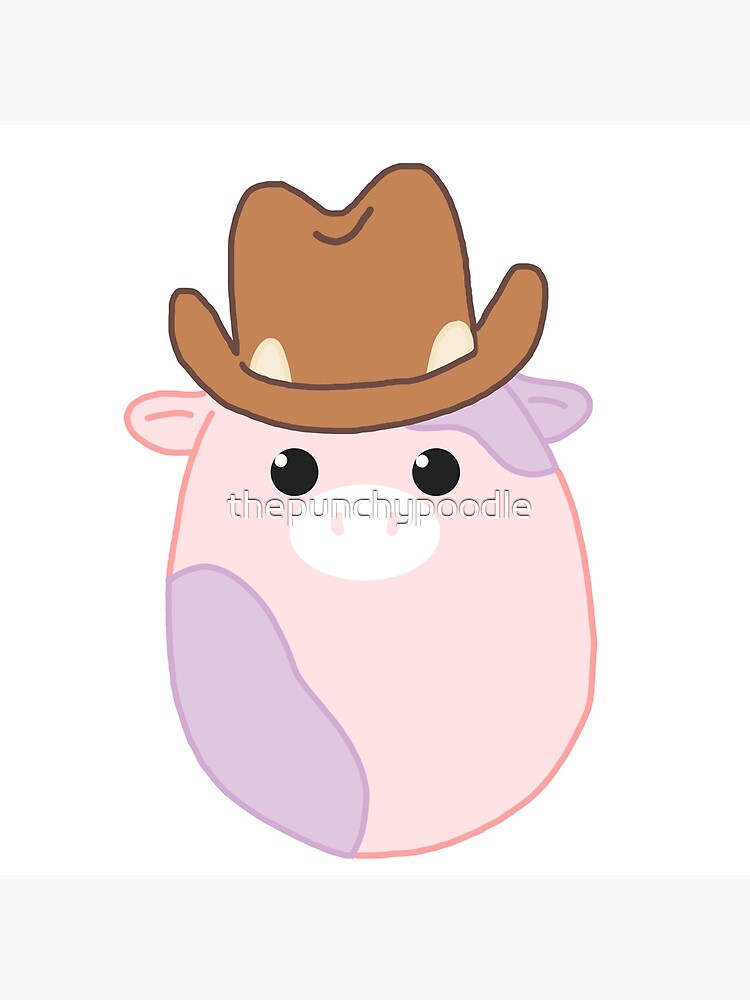 "Patty The Cow Squish Wearing Cowboy Hat" Poster for Sale by ...