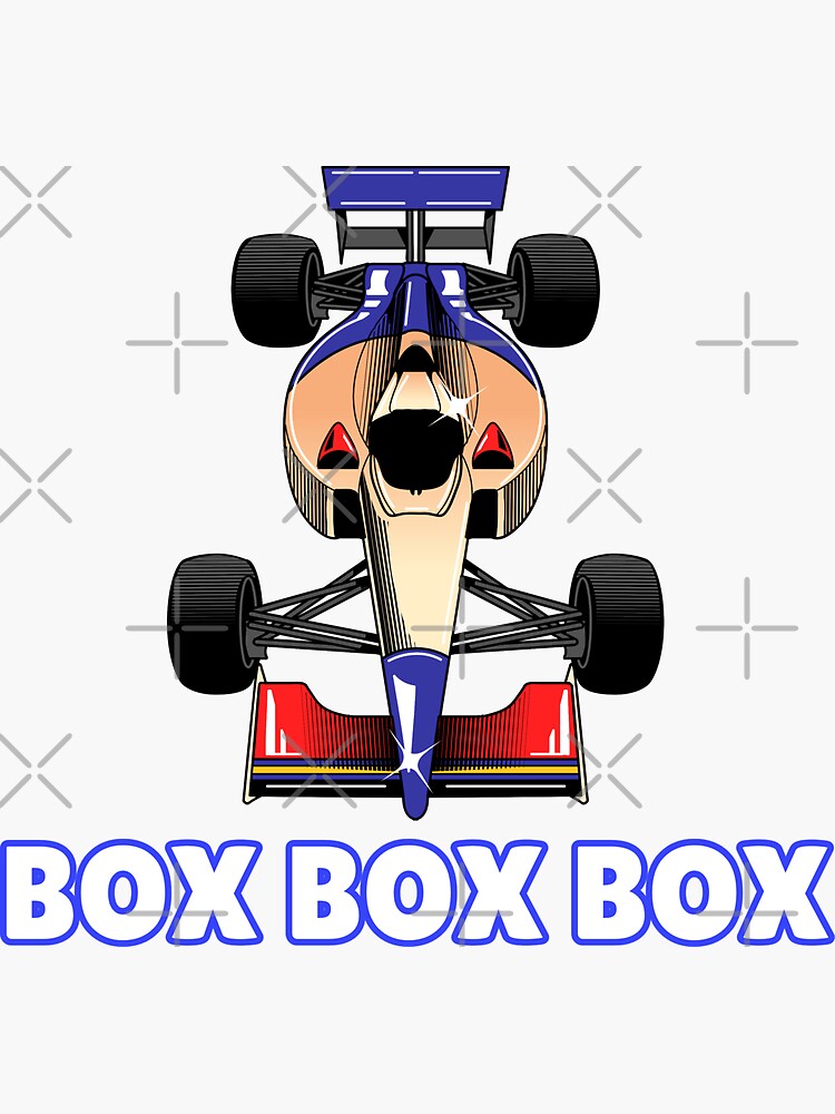 "Box Box Box F1 Pit Crew Saying" Sticker for Sale by BestTeeDesigns ...