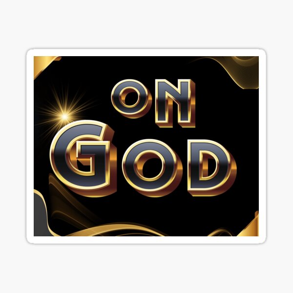 "T Shirt on God black gold design for your style" Sticker for Sale by ...
