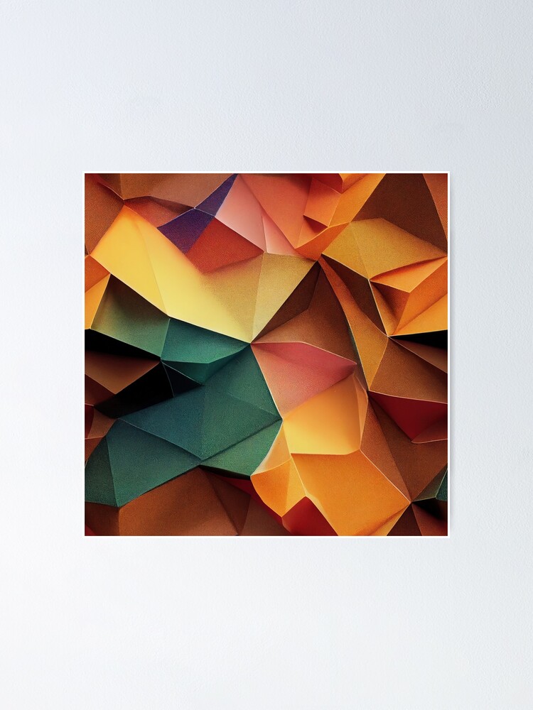 "Autumn Crumpled Card Art" Poster for Sale by KLOIK | Redbubble