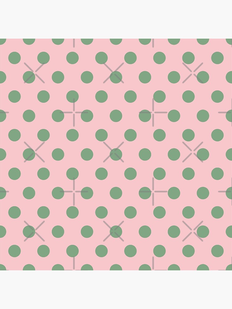 "Olive Green and Baby Pink Polka Dots" Poster for Sale by ...