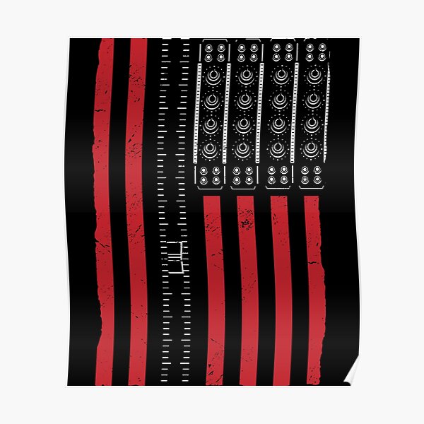 "US Flag Synthesizer Panel Audio Engineer Art" Poster for Sale by ...
