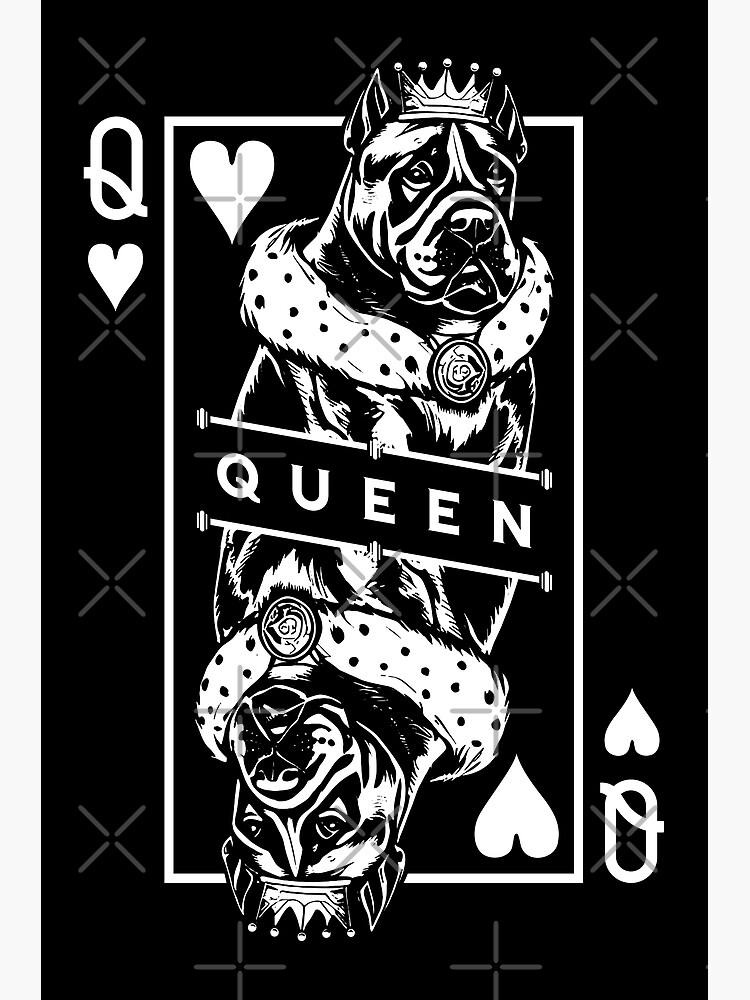 "Cane Corso Queen Of Hearts Funny Dog Playing Card Pop Art" Art Print ...