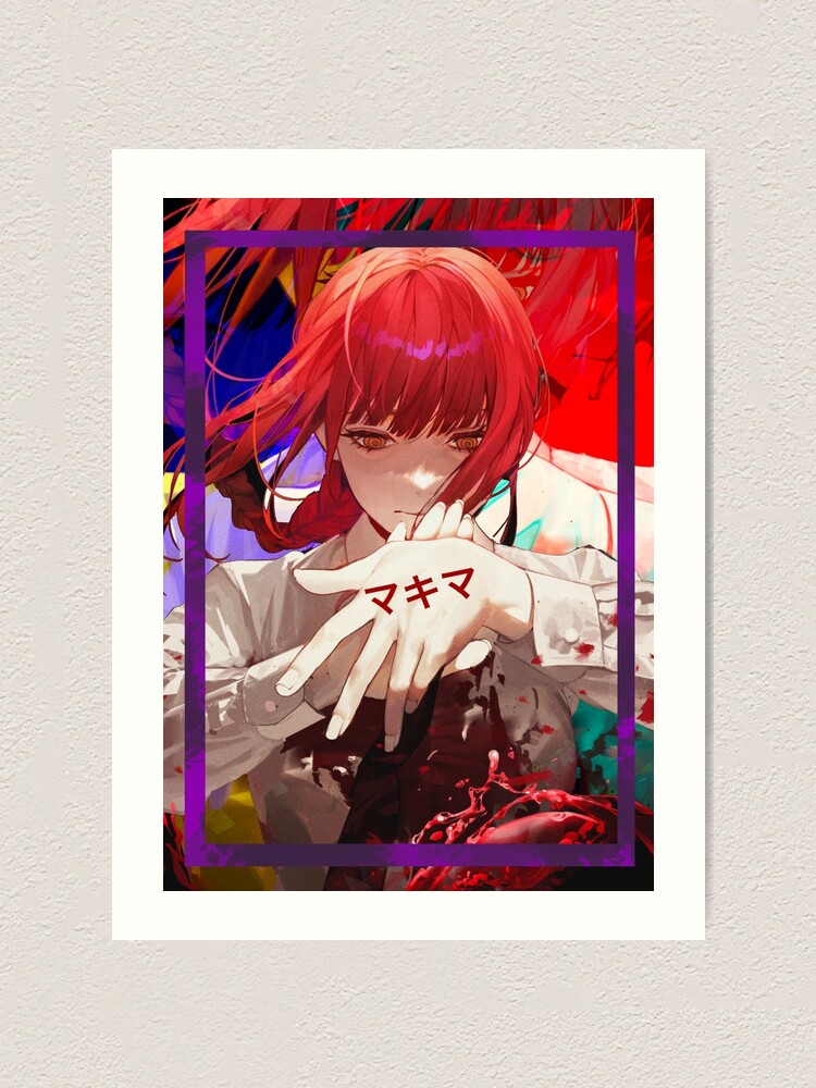 "Makima Chainsaw Man poster" Art Print for Sale by Daimonxart | Redbubble