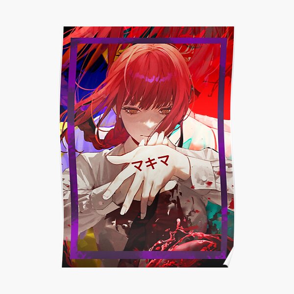 "Makima Chainsaw Man poster" Poster for Sale by Daimonxart | Redbubble