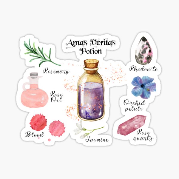 "Practical Magic Spell Amas Veritas Potion" Sticker for Sale by ...