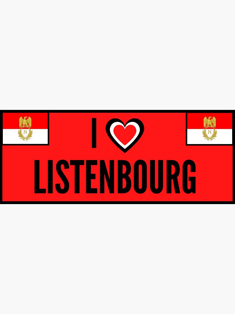 "I love listenbourg" Sticker for Sale by listenbourg | Redbubble