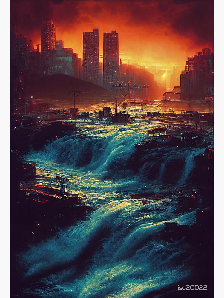 "Surreal Los Angeles Flooding" Sticker for Sale by iso20022 | Redbubble