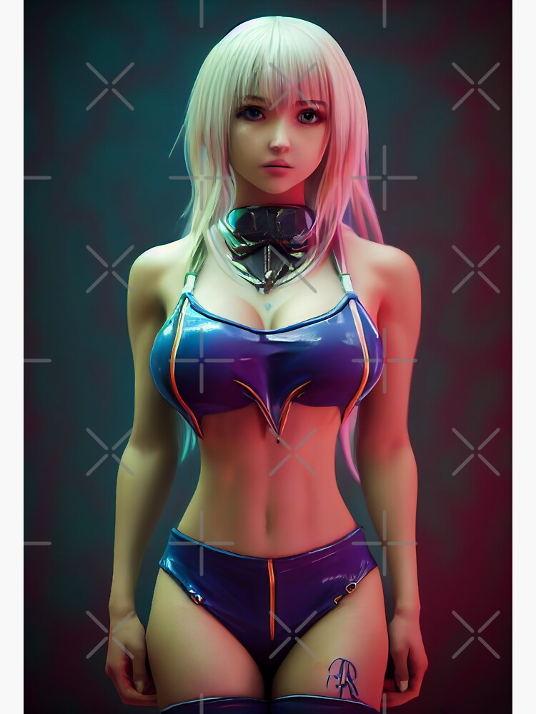 Pinup Anime Big Boobs Blonde Girl 18 Sticker For Sale By Osy003