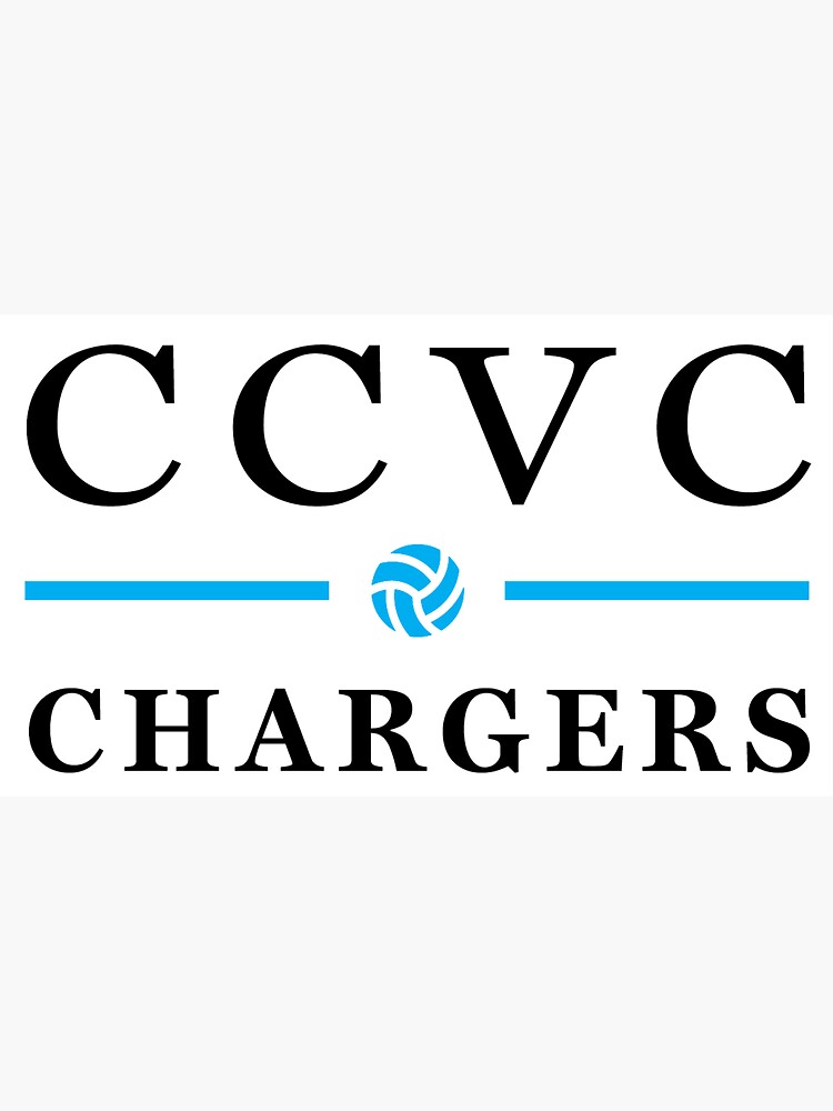 "Black CCVC Logo" Sticker for Sale by ChargersVBC | Redbubble