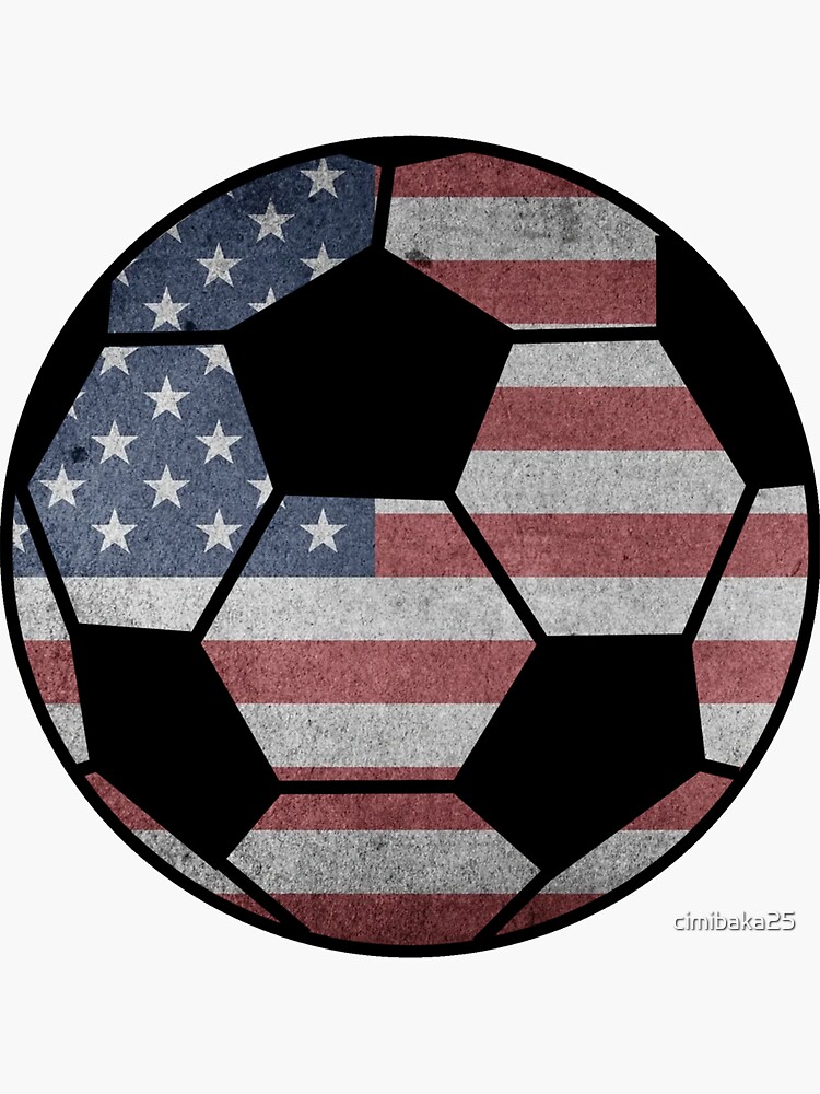 "American Flag Soccer Ball USA Football" Sticker for Sale by cimibaka25 ...