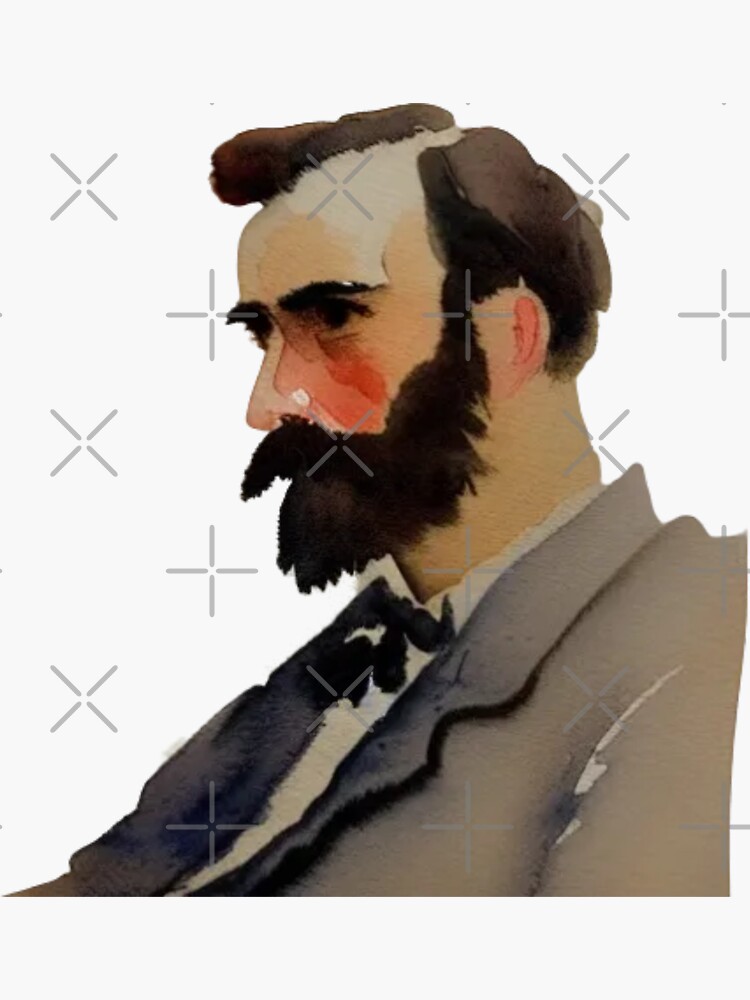 "Watercolor man portrait, male portrait, handsome masculine face ...