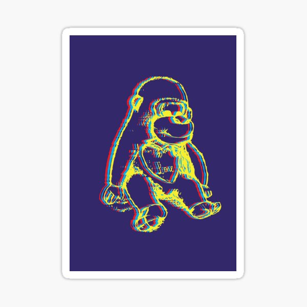 "Happy Monkey" Sticker for Sale by doniaelmougy | Redbubble