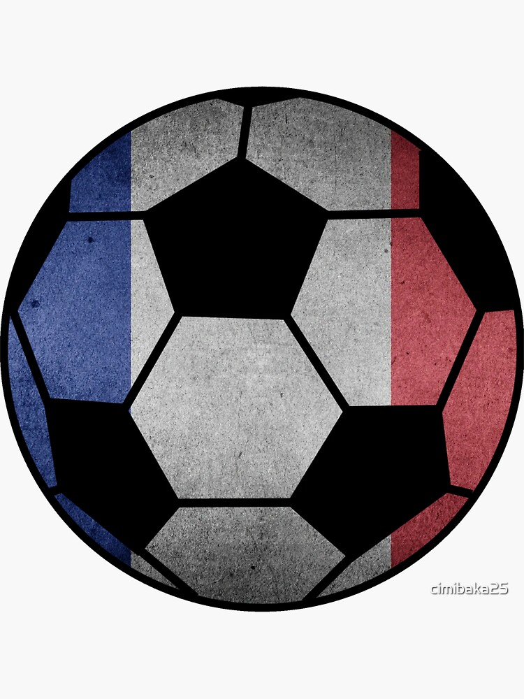 "France Soccer Ball Flag French Football Vintage" Sticker for Sale by ...