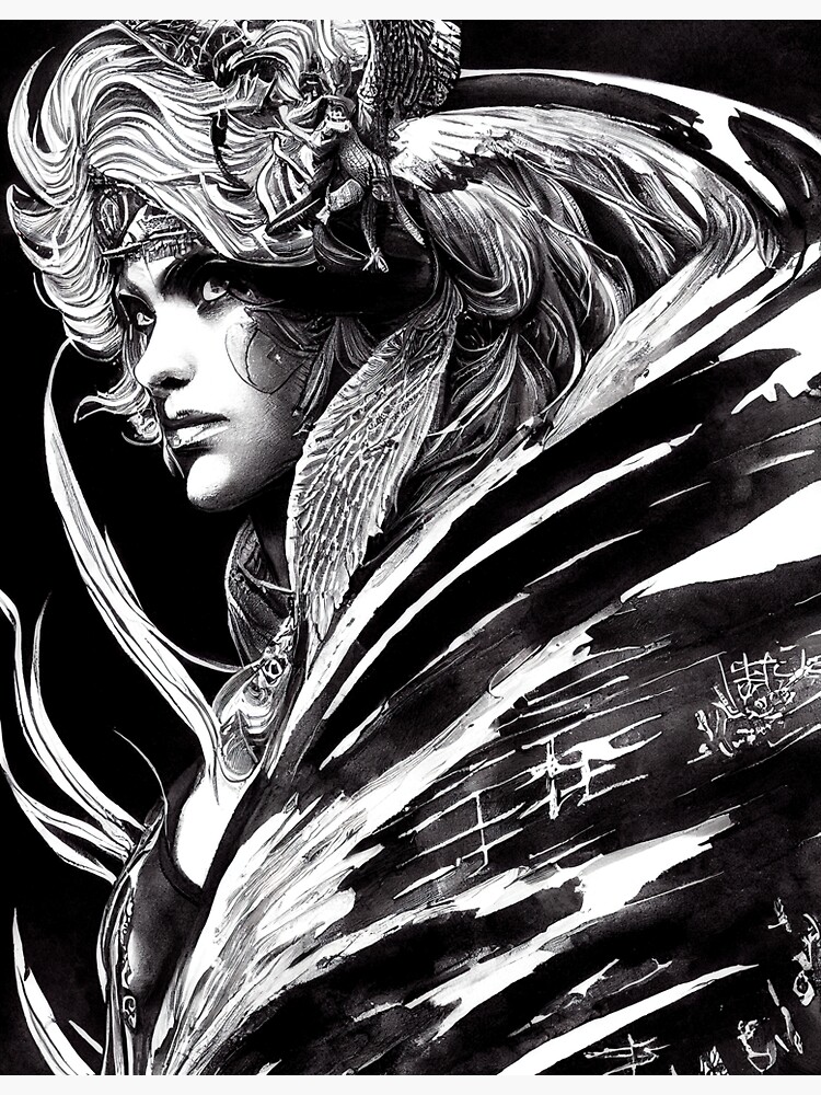 "Dark fantasy valkyrie" Sticker for Sale by Shadow-Spectrum | Redbubble