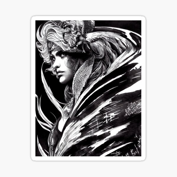 "Dark fantasy valkyrie" Sticker for Sale by Shadow-Spectrum | Redbubble