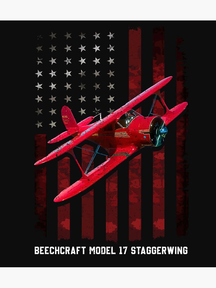 "Beechcraft model 17 staggerwing" Poster for Sale by Msikdar | Redbubble