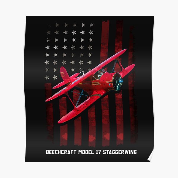 "Beechcraft model 17 staggerwing" Poster for Sale by Msikdar | Redbubble