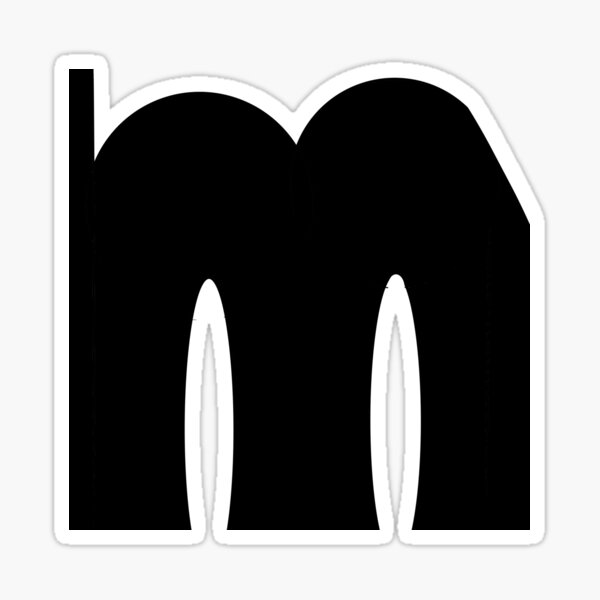 "Letter m" Sticker for Sale by Glaze43 | Redbubble