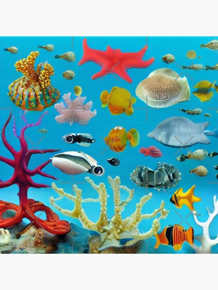 "Sea Creatures Ai Art Generated Sea Fish Ai Art Generated" Poster for ...