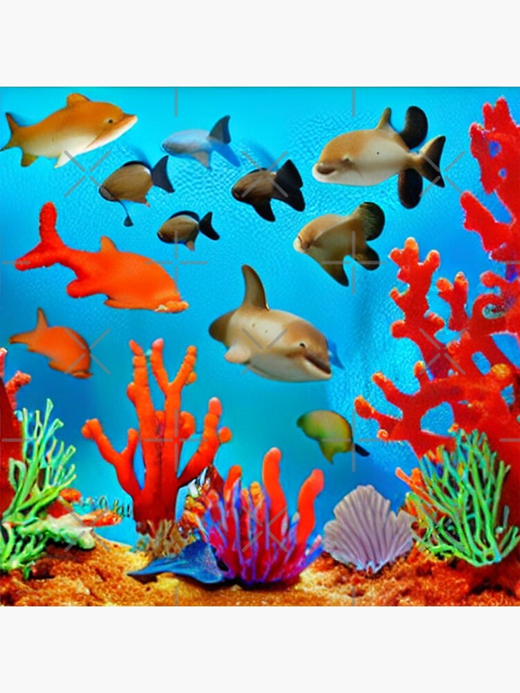 "Sea Creatures Ai Art Generated Lifesea Fish Ai Art Generated" Poster ...