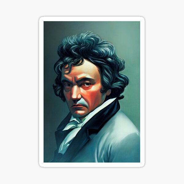 "Ludwig van Beethoven" Sticker for Sale by Rostara | Redbubble