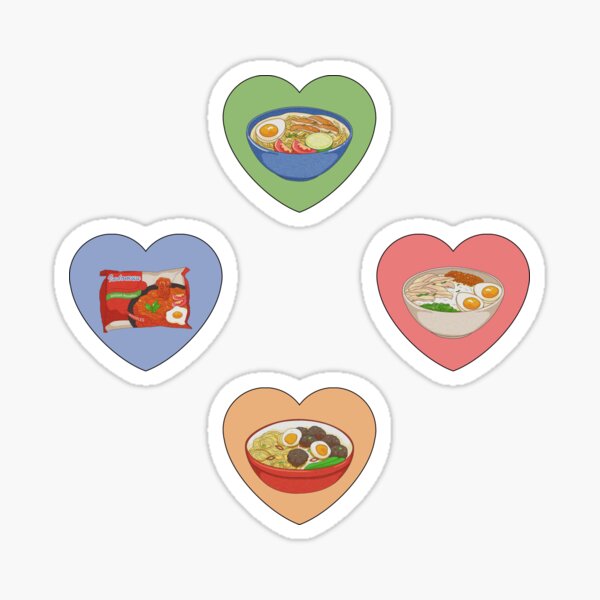 "Cute anime food sticker pack" Sticker for Sale by amonghearts | Redbubble