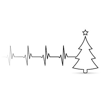 "EKG Christmas Tree" Sticker for Sale by CleverMed | Redbubble