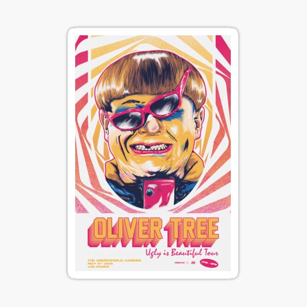 "Oliver Tree - Ugly is beautiful" Sticker for Sale by russ867 | Redbubble