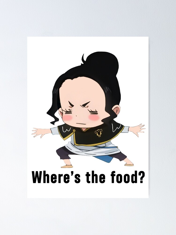 "Charmy Pappitson where's the food? black clover" Poster for Sale by ...