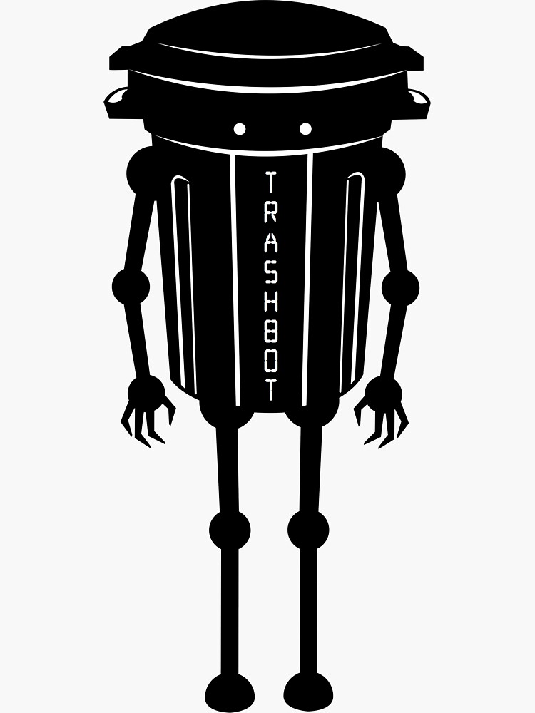 "Trashbot" Sticker for Sale by AlienStickers | Redbubble