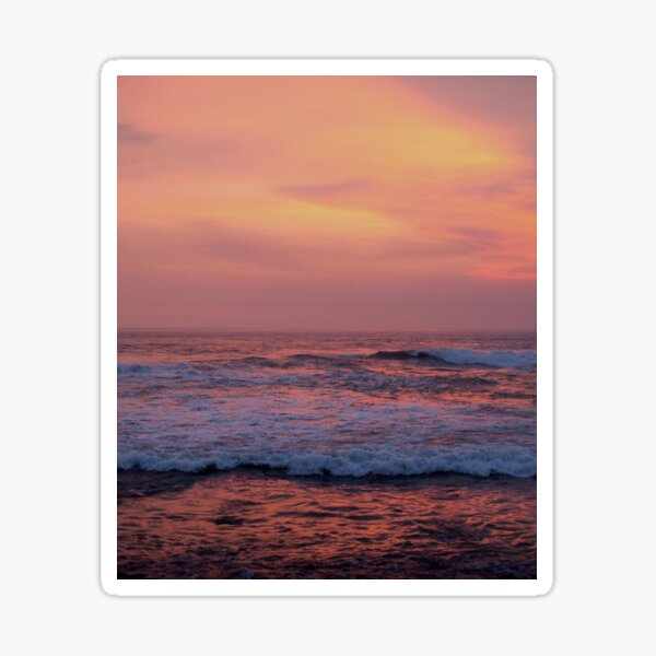 "lovely beach sunset with pinky sky" Sticker for Sale by HelloDue ...