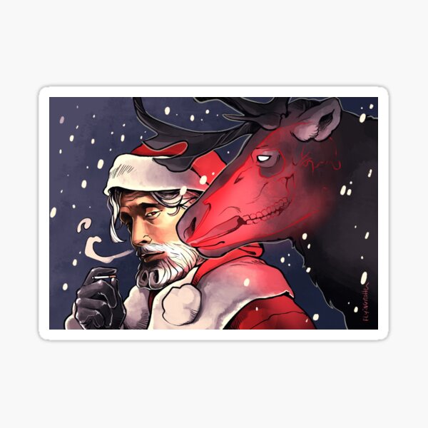 "Rudolph the red nosed reindeer" Sticker for Sale by FlyingRotten ...