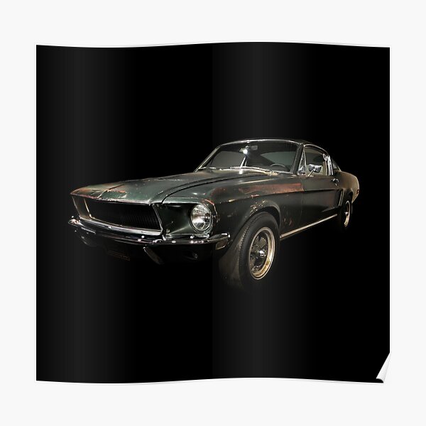 "McQueen´s 1968 Ford Mustang Fastback from "BULLITT" - Black" Poster ...
