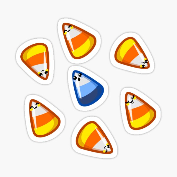 "Candy Corn Cute Circle of Friendship" Sticker for Sale by GoobyCloud ...