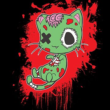 "Zombie Cat" Sticker for Sale by SpecialKay Studio | Redbubble