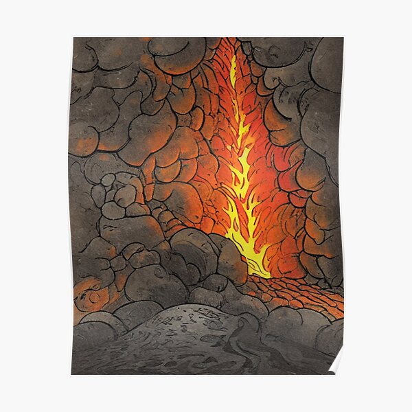 "Lava" Poster for Sale by ZvezdanArt | Redbubble