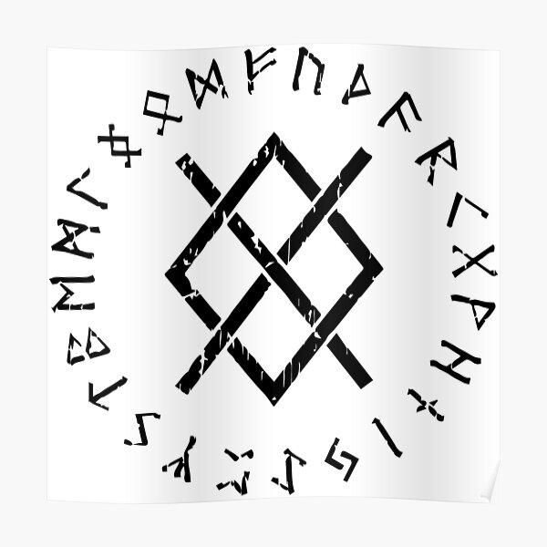 "Gungnir Odin Viking Runes" Poster for Sale by DAKAstudio | Redbubble