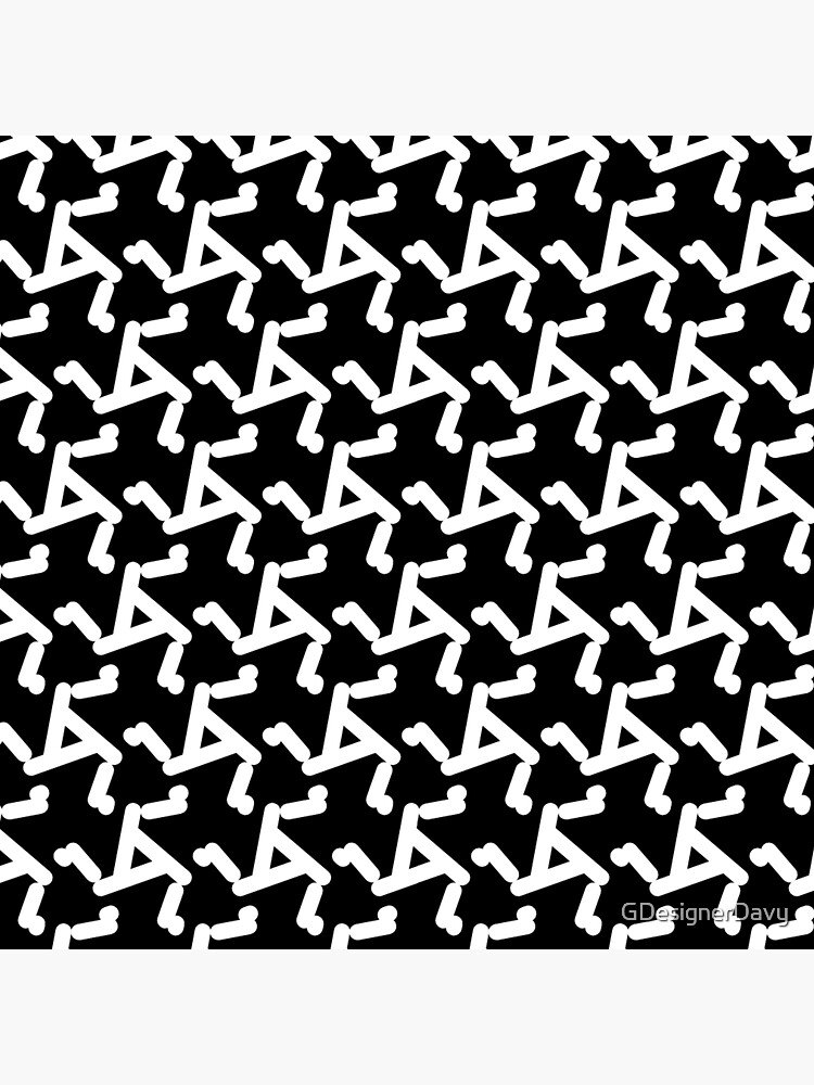 "Geometric Abstract Art #62(Inverted Black and White Geometric Design ...