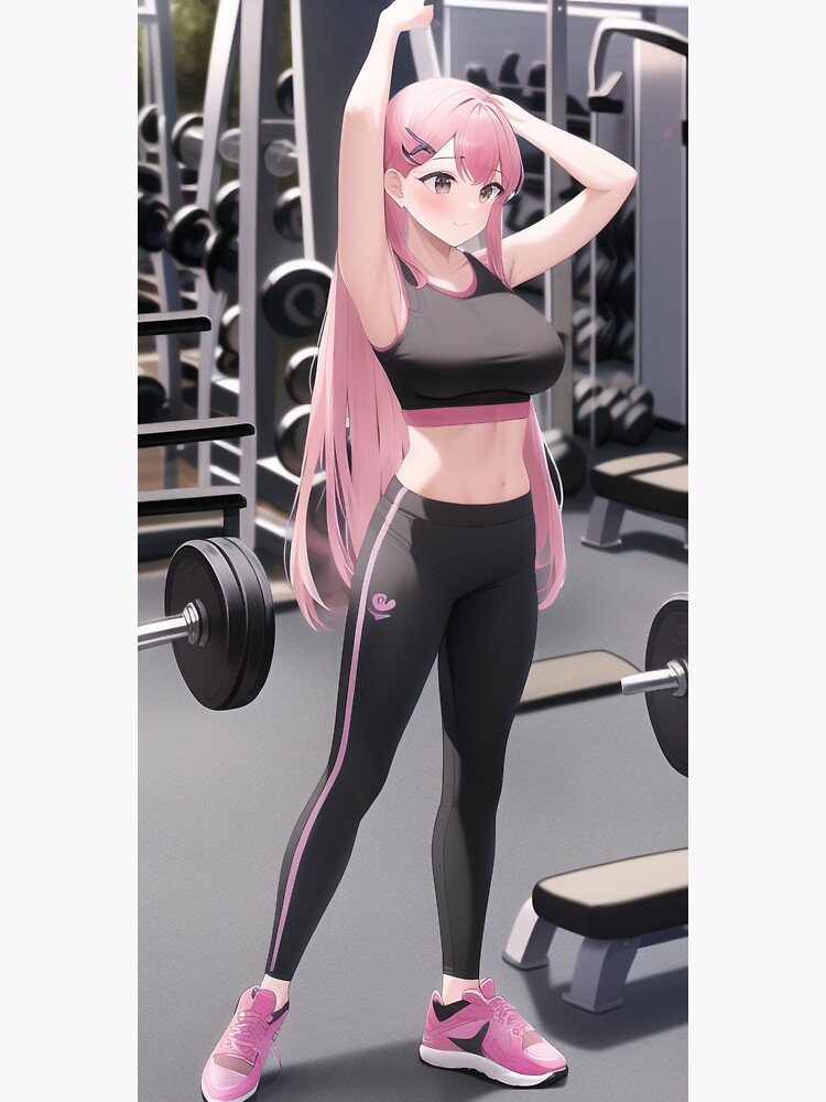 "Anime Gym Stretch" Sticker for Sale by Expertise | Redbubble