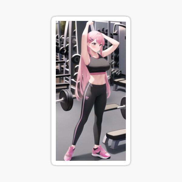"Anime Gym Stretch" Sticker for Sale by Expertise | Redbubble