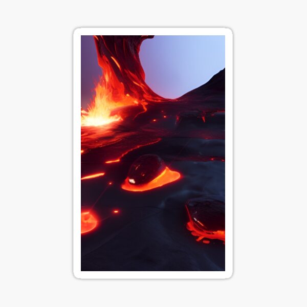 "Lava" Sticker for Sale by ZvezdanArt | Redbubble