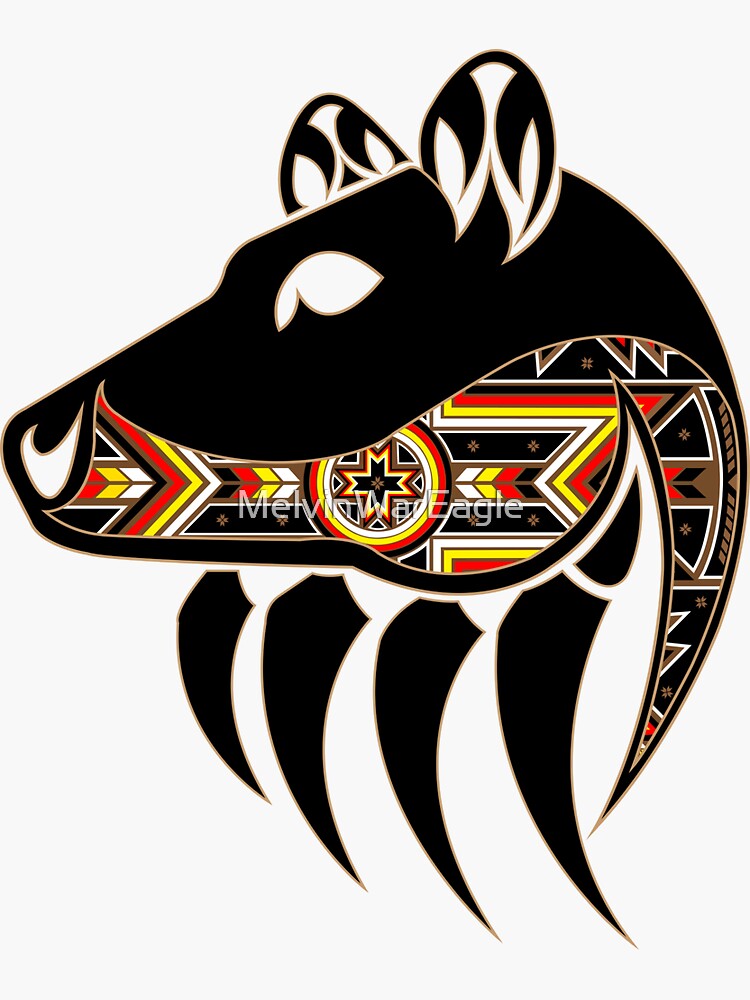 "Bear Spirit" Sticker for Sale by MelvinWarEagle | Redbubble