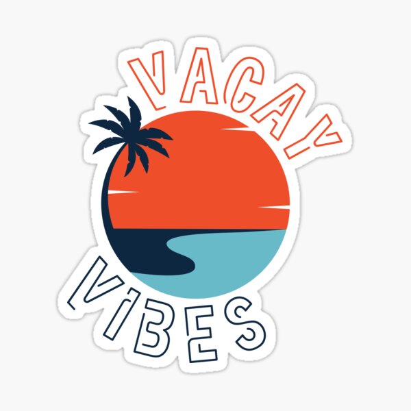 "Vacay vibes on an island" Sticker for Sale by CoolSociety | Redbubble