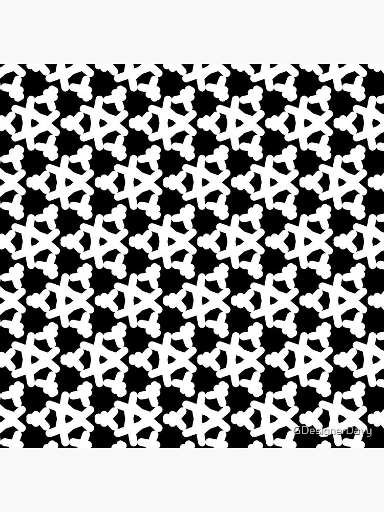 "Geometric Abstract Art #63(Inverted Black and White Geometric Design ...