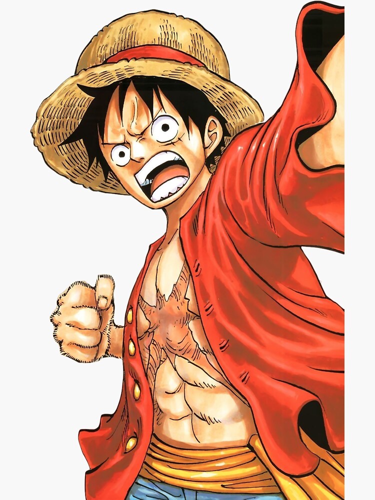 "One Piece Luffy" Sticker for Sale by Texnoh | Redbubble