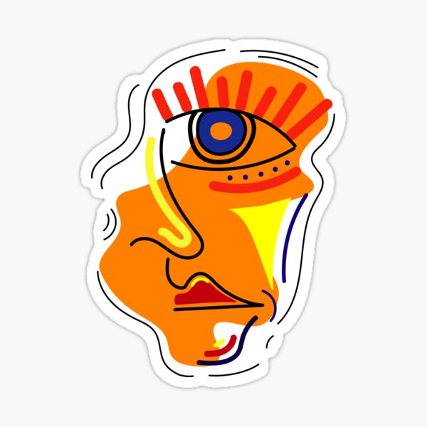 "Abstract face" Sticker for Sale by THENADAs | Redbubble